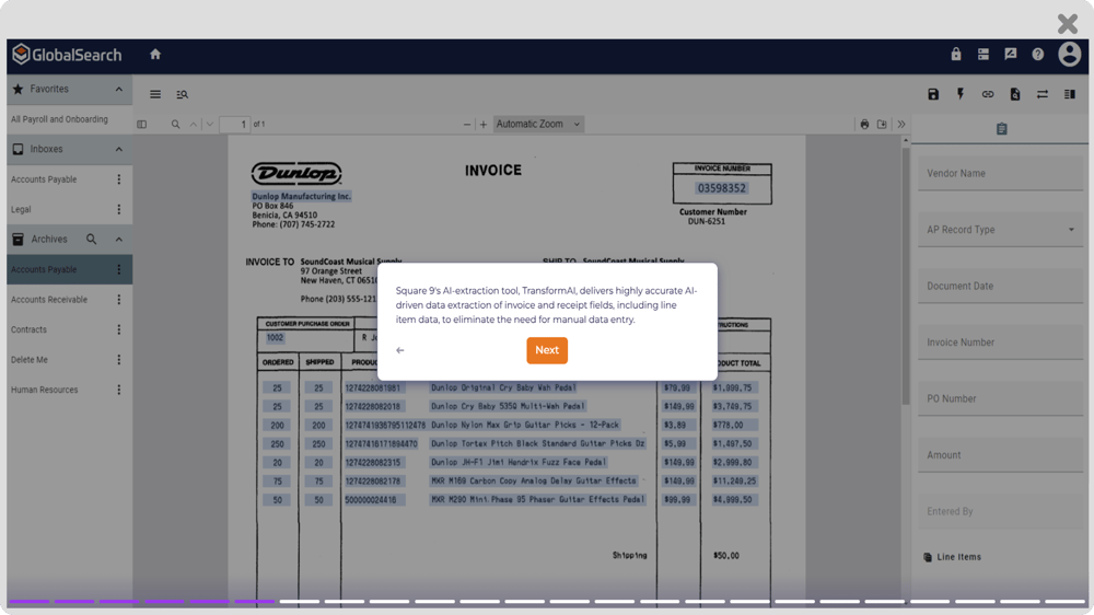 Square 9 Product Library